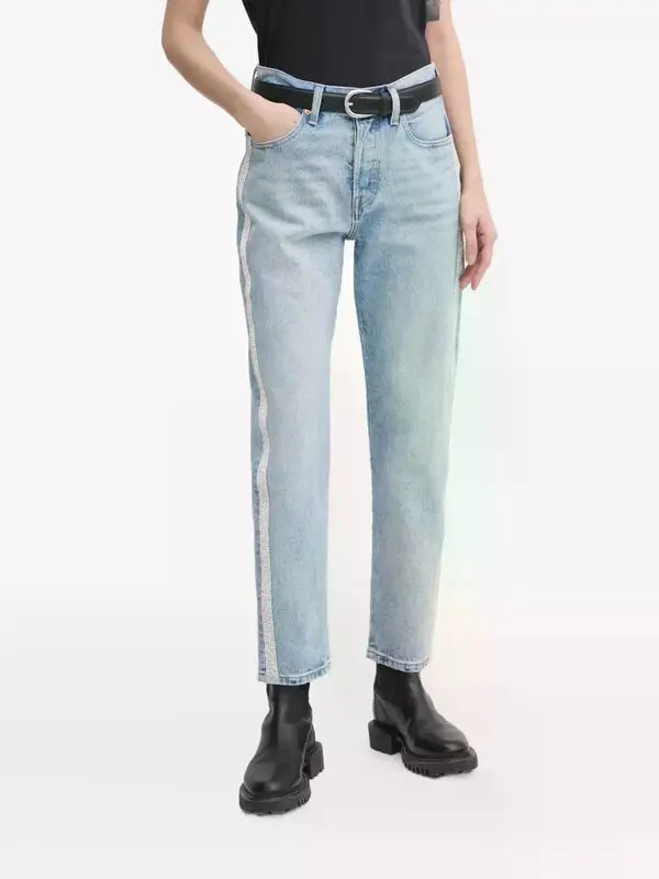 LEVI'S Rhinestone Stripe Denim Jeans