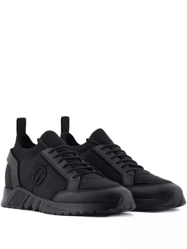 Giorgio Armani Embroidered-logo Sneakers