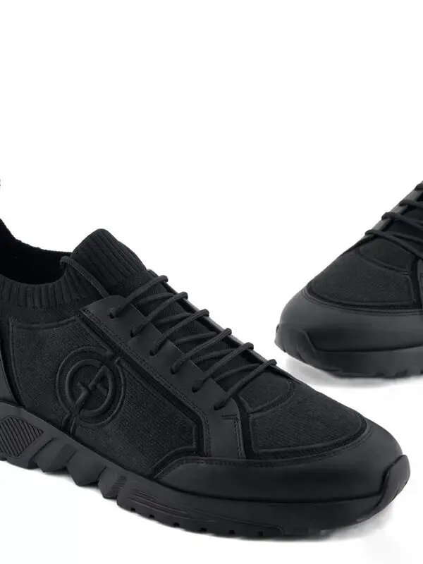 Giorgio Armani Embroidered-logo Sneakers
