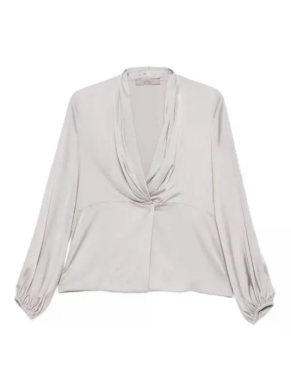 D.exterior Draped Long Sleeve Top