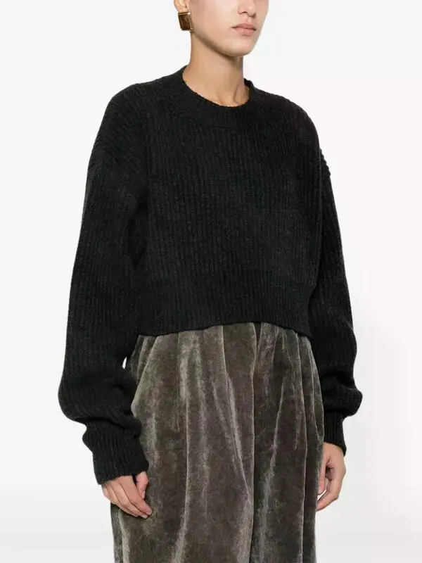 UMA WANG Ribbed Knit Sweater - Black