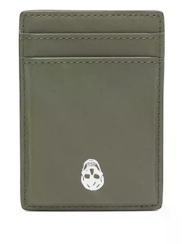 Alexander McQueen Skull-detail Card Holder - Green