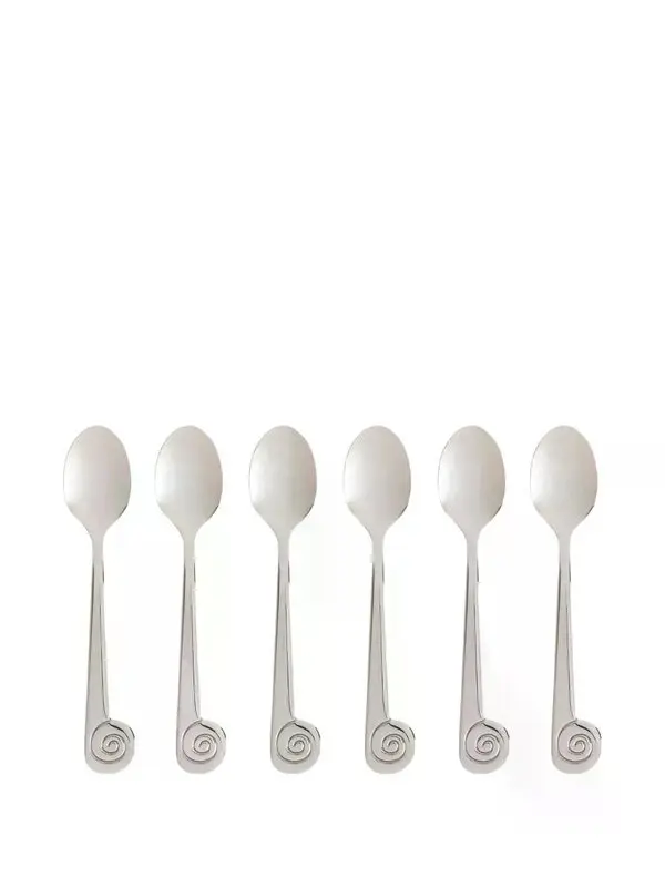 MAISON BALZAC Scrolled Lescargot Dessert Spoons - Silver