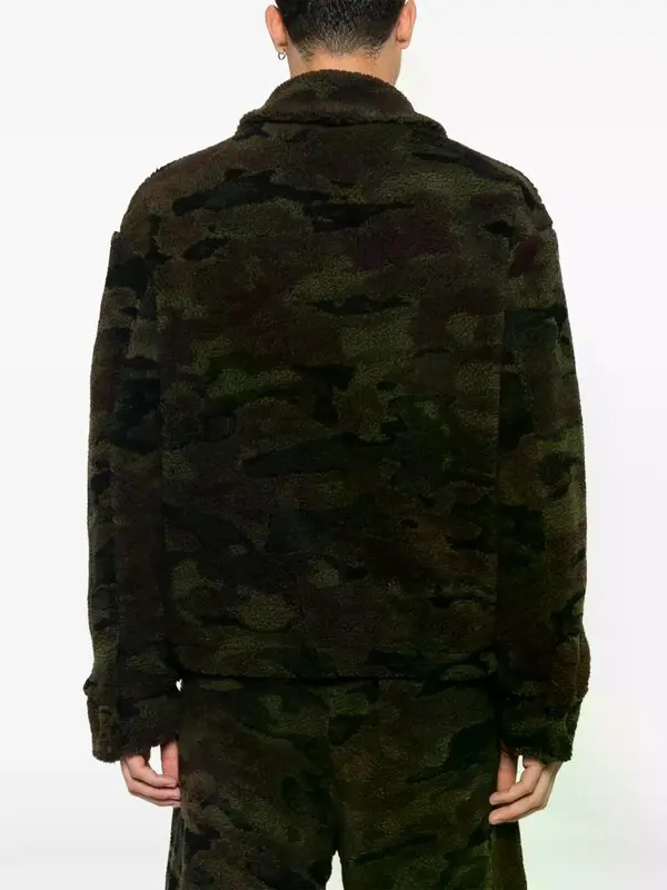 Amiri Camo Fleece Zip-up Bomber Jacket
