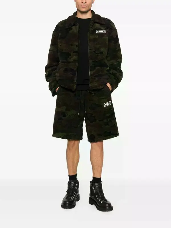Amiri Fleece Camo Shorts