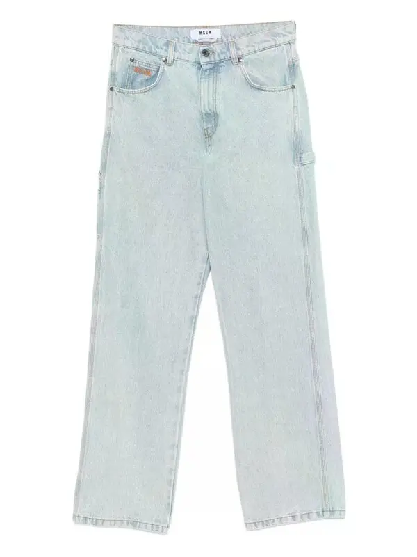 MSGM Cotton Straight Jeans - Blue
