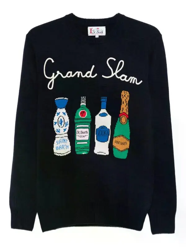 MC2 SAINT BARTH Grand Slam Intarsia Sweater - Blue