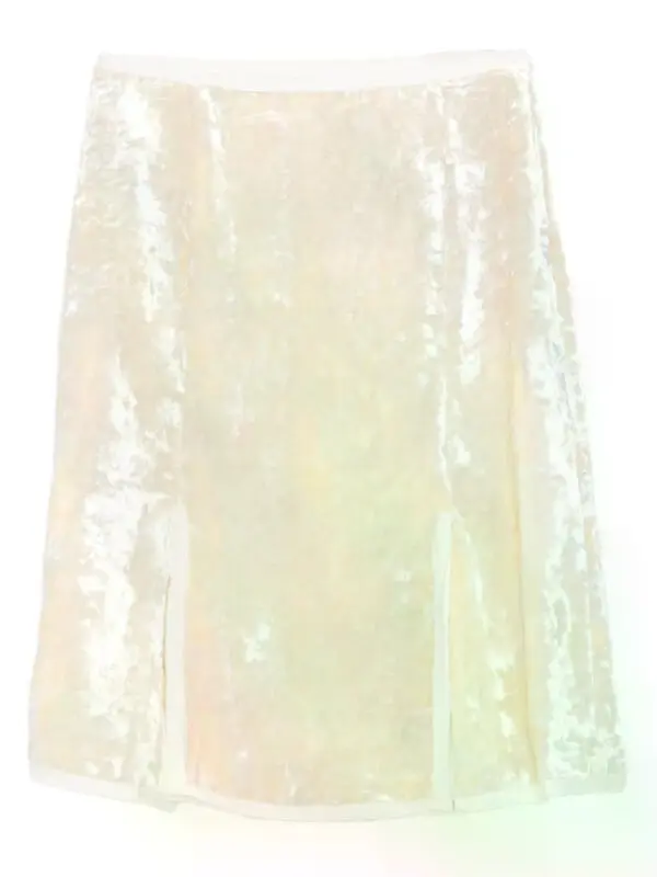 JIL SANDER Velvet-finish Midi Skirt - Neutrals