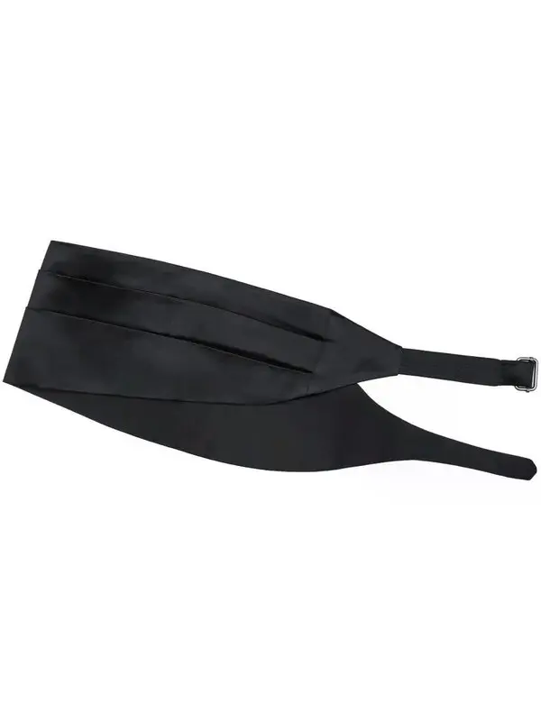 Brunello Cucinelli Pleated Satin Cummerbund - Black