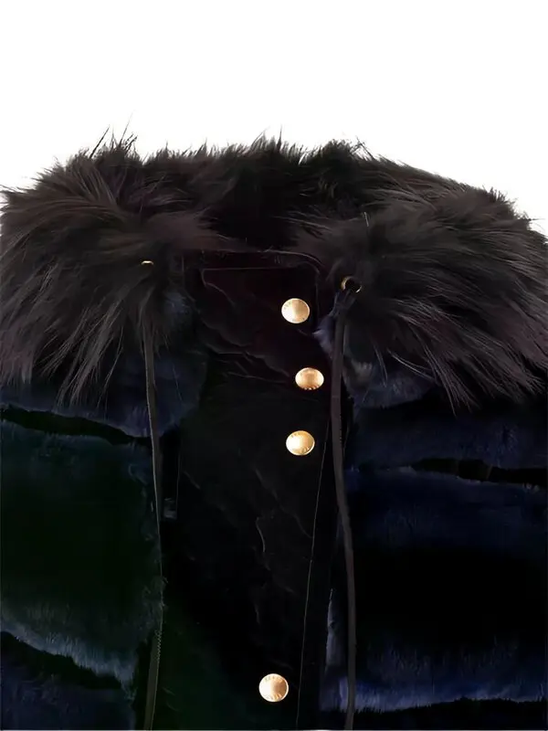 Fendi Fur Trim Quilted Coat