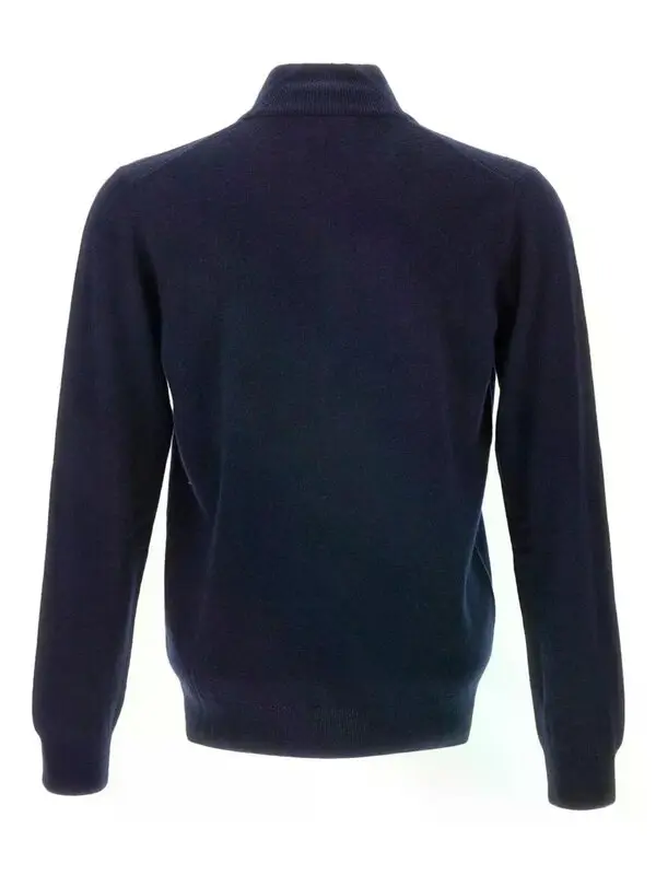 DELLA CIANA Zip Stand-up Collar Sweater