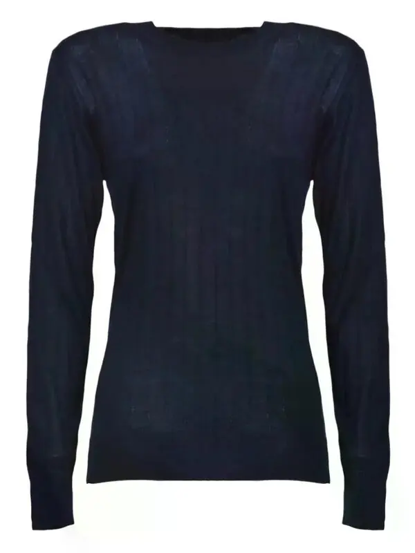 Tagliatore Ribbed Crew Neck Long Sleeve Jumper