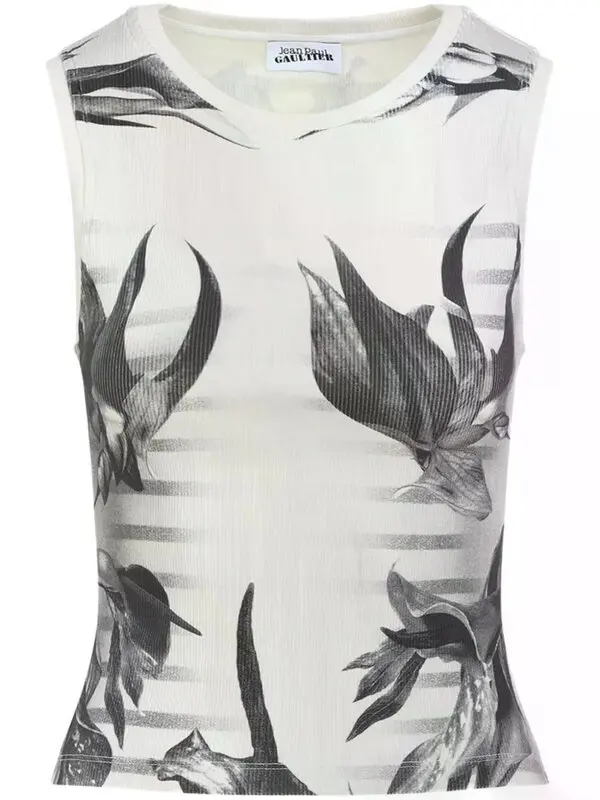 JEAN PAUL GAULTIER Floral-print Top - White