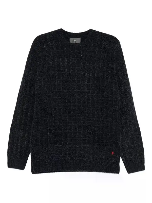 Liu Jo Textured Crew Neck Long Sleeve Pullover