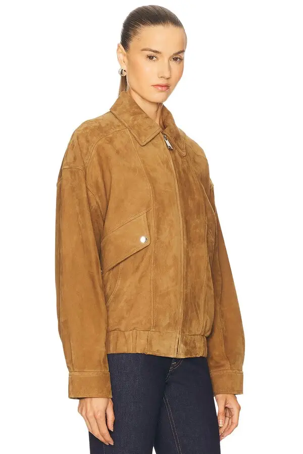 GRLFRND Wren Suede Bomber