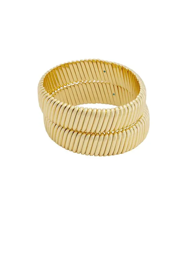 ROXANNE ASSOULIN Rolling Bracelet Set Of 2 - Shiny Gold