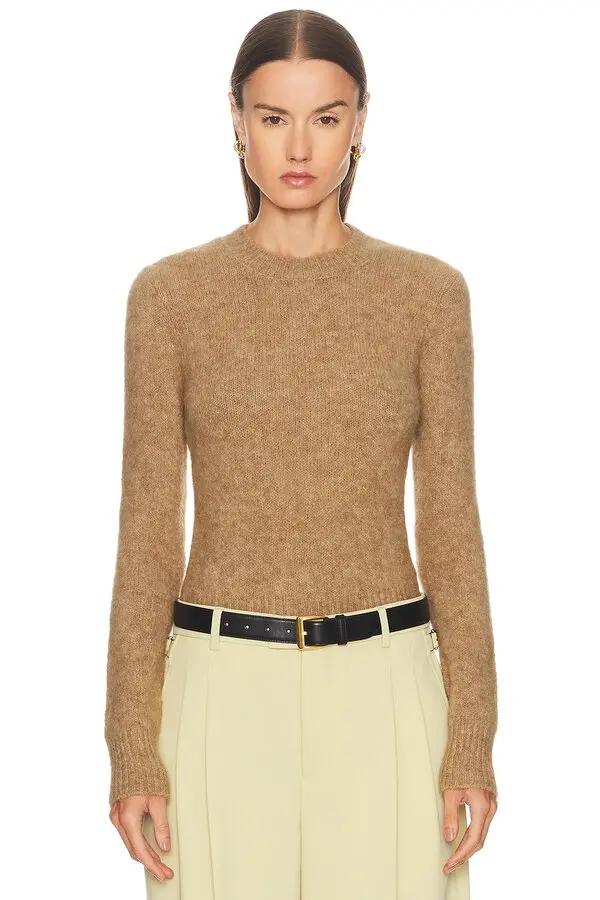 AMI Paris Crewneck Sweater - Camel