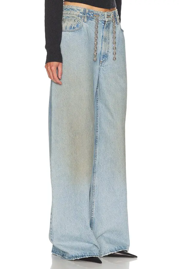 EZR Baggy Chain Wide Leg Jeans