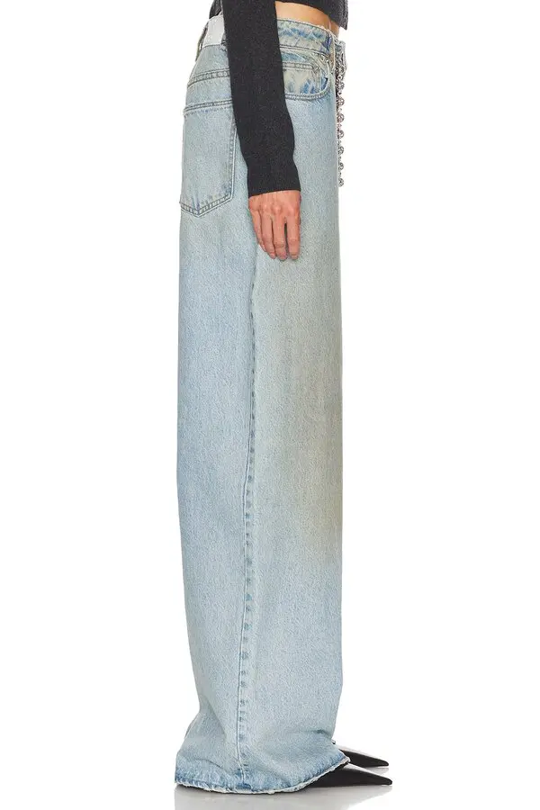 EZR Baggy Chain Wide Leg Jeans