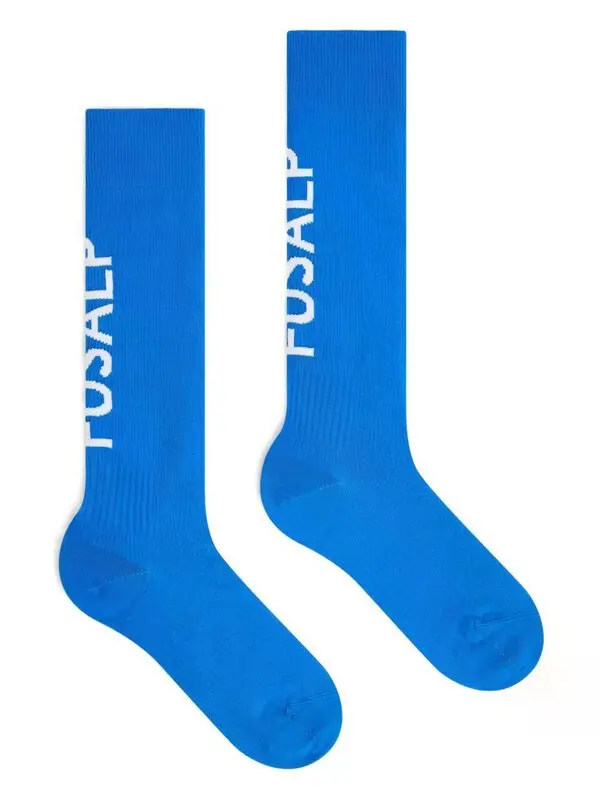 Fusalp Jacquard-logo Socks - Blue
