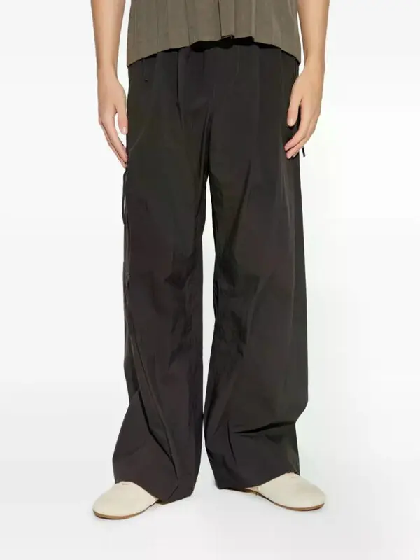 Issey Miyake Zip-detail Wide Leg Pants - Black