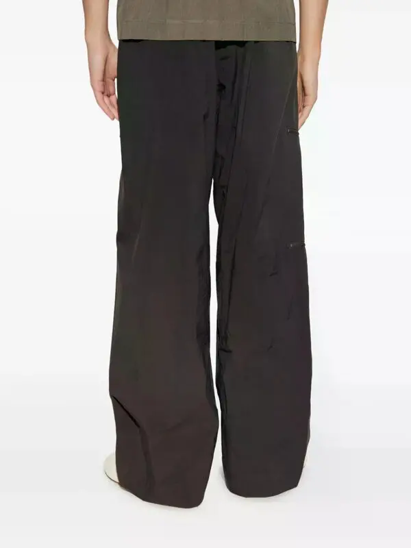 Issey Miyake Zip-detail Wide Leg Pants - Black