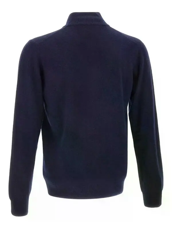 DELLA CIANA Zip Stand-up Collar Sweater