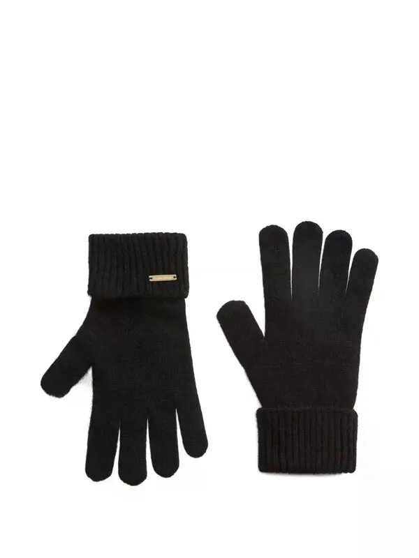 Woolrich Ribbed-cuff Cashmere Gloves - Black