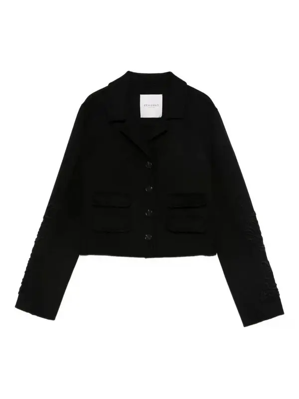 ERMANNO FIRENZE Embroidered Cropped Jacket