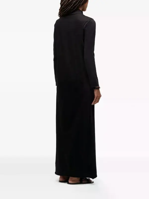 OSKLEN Mock-neck Frayed-hem Maxi Dress