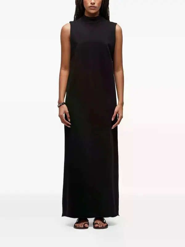OSKLEN Mock-neck Frayed-hem Maxi Dress