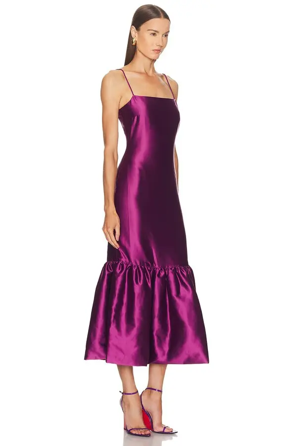 Caroline Constas Sydney Ruffle Hem Gown