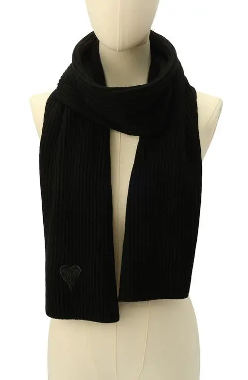 ALLSAINTS Heart Logo Scarf - Black