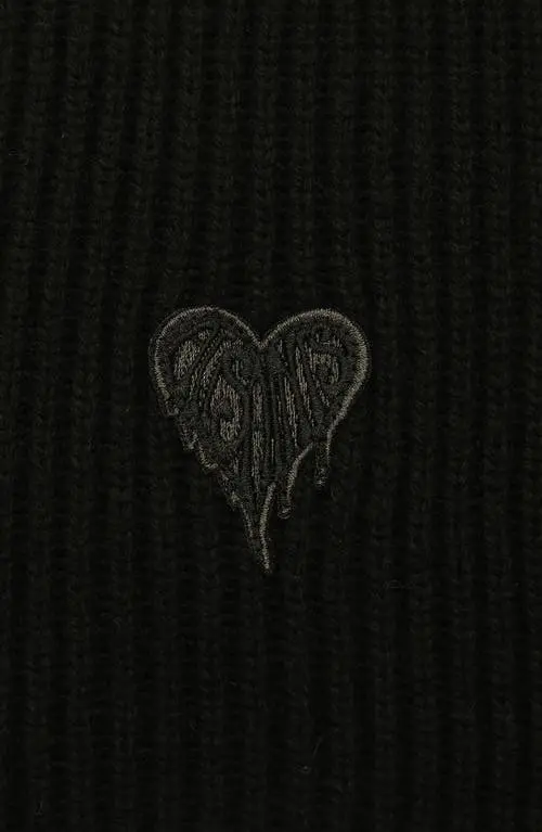 ALLSAINTS Heart Logo Scarf - Black
