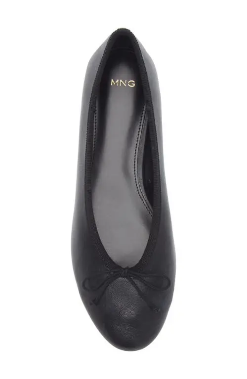 Mango Leather Ballet Flats