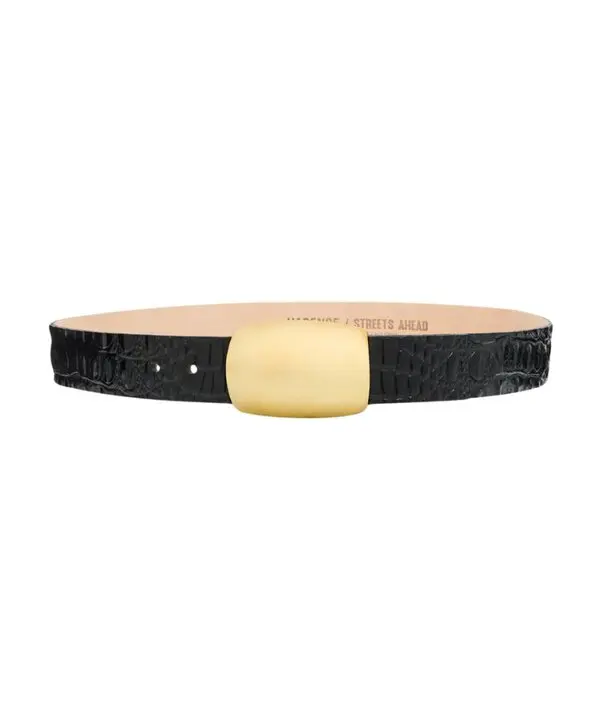 L'Agence - Milou Croc-Embossed Leather Belt
