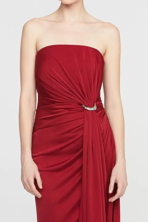 Halston Nadia Jersey Midi Dress