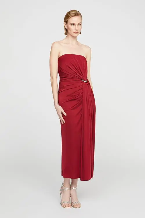 Halston Nadia Jersey Midi Dress