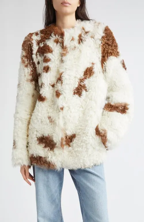 Zimmermann Hypnotic Spot Genuine Shearling Jacket - Cream