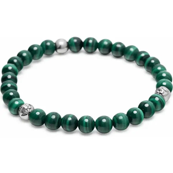 NIALAYA Malachite Bead Bracelet - Green Malachite