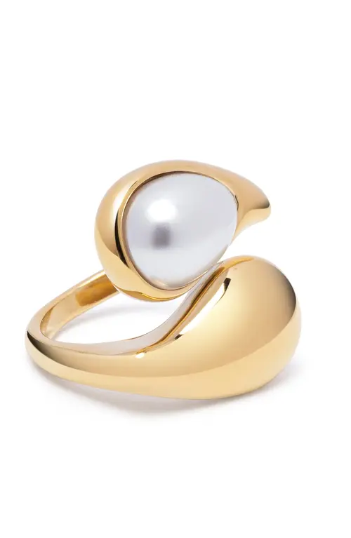NIALAYA Large Pearl Cuff Ring