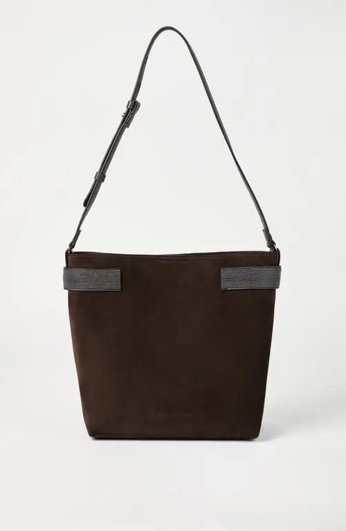 Brunello Cucinelli Suede Essence Bucket Bag