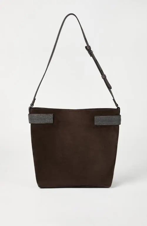Brunello Cucinelli Suede Essence Bucket Bag