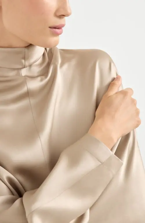 Brunello Cucinelli Double Silk Satin Blouse