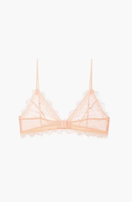 ANINE BING Lace Bra With Trim - Blush