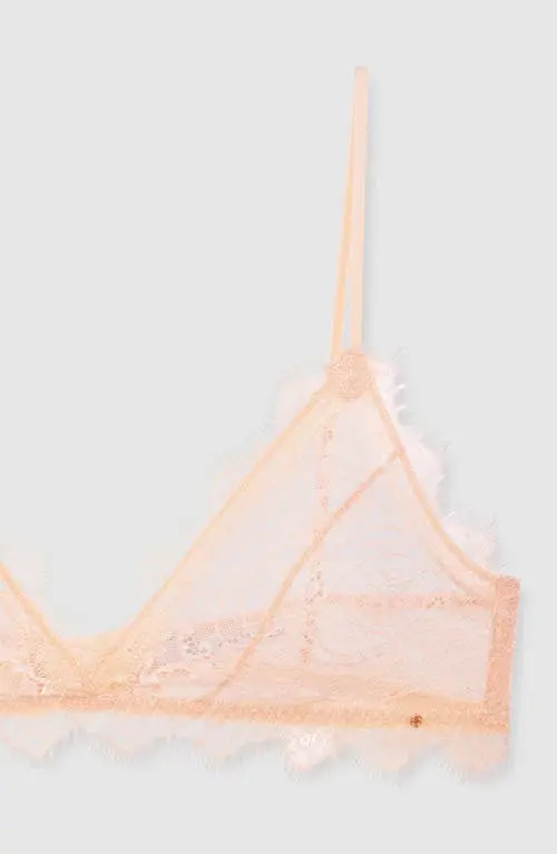 ANINE BING Lace Bra With Trim - Blush