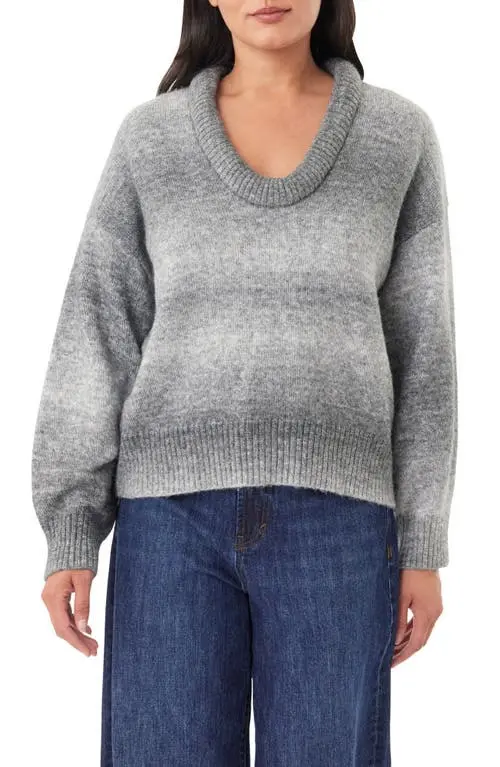 Habitual Space Dye Scoop-neck Sweater
