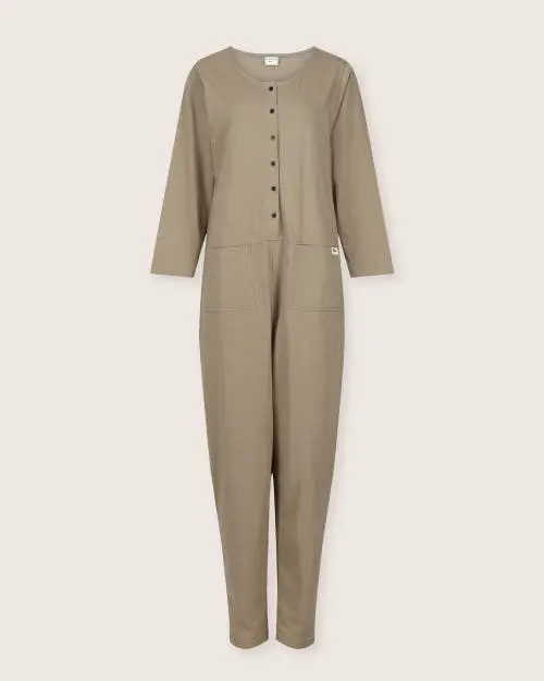 TURTLEDOVE LONDON Organic Cotton Mila Long Sleeve Jumpsuit