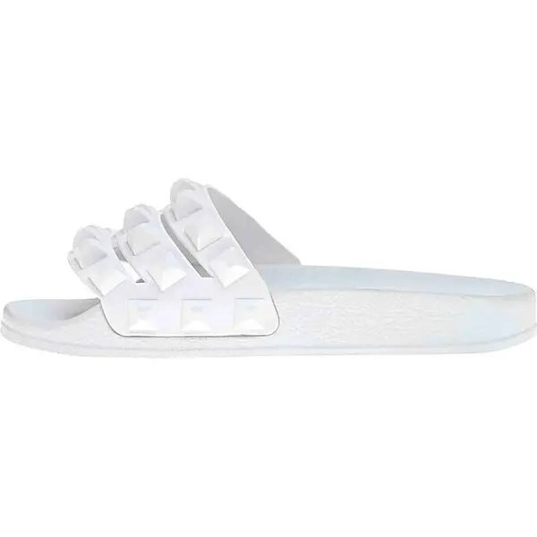 Carmen Sol Carmensita Studded Slide-on Sandals - White