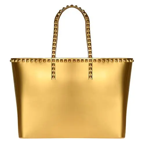 Carmen Sol Angelica Studded Tote Bag - Gold
